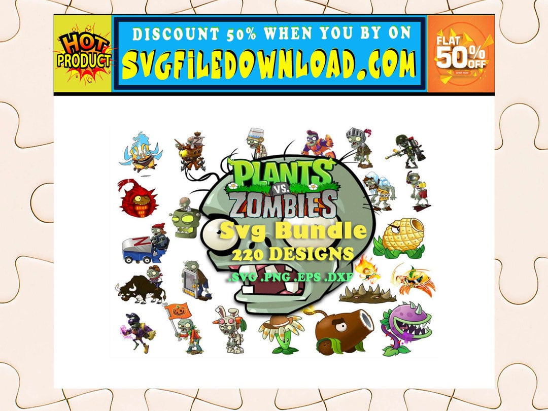 SVG Designs New Bundle 220 Files Plants Vs Zombies Bundle SVG - Etsy