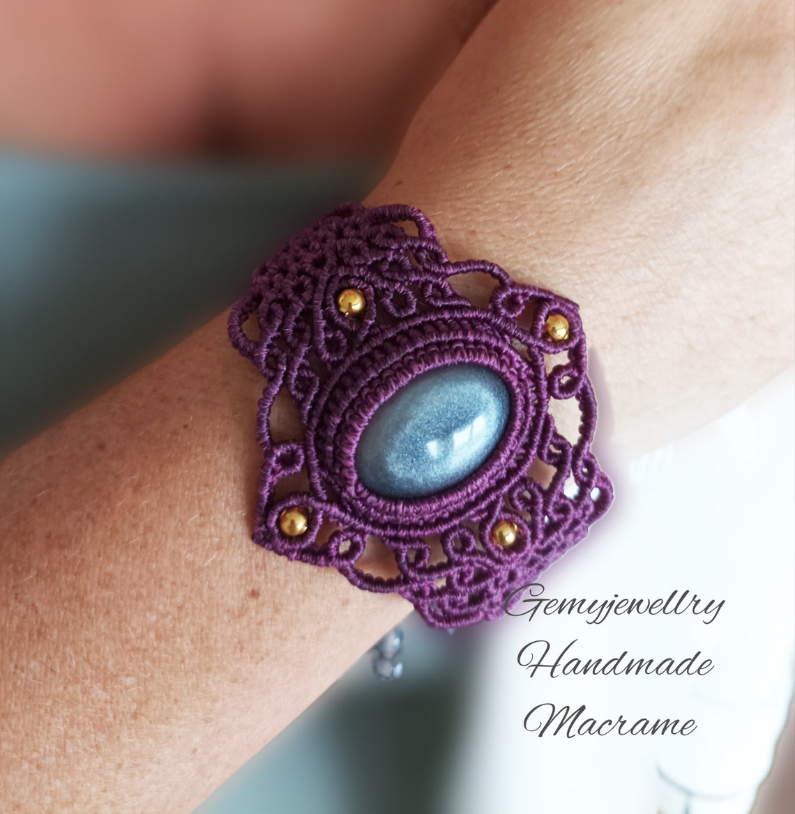 Micro Macrame Bracelets With Unique Gemstones/great Gifts for Girls. - Etsy