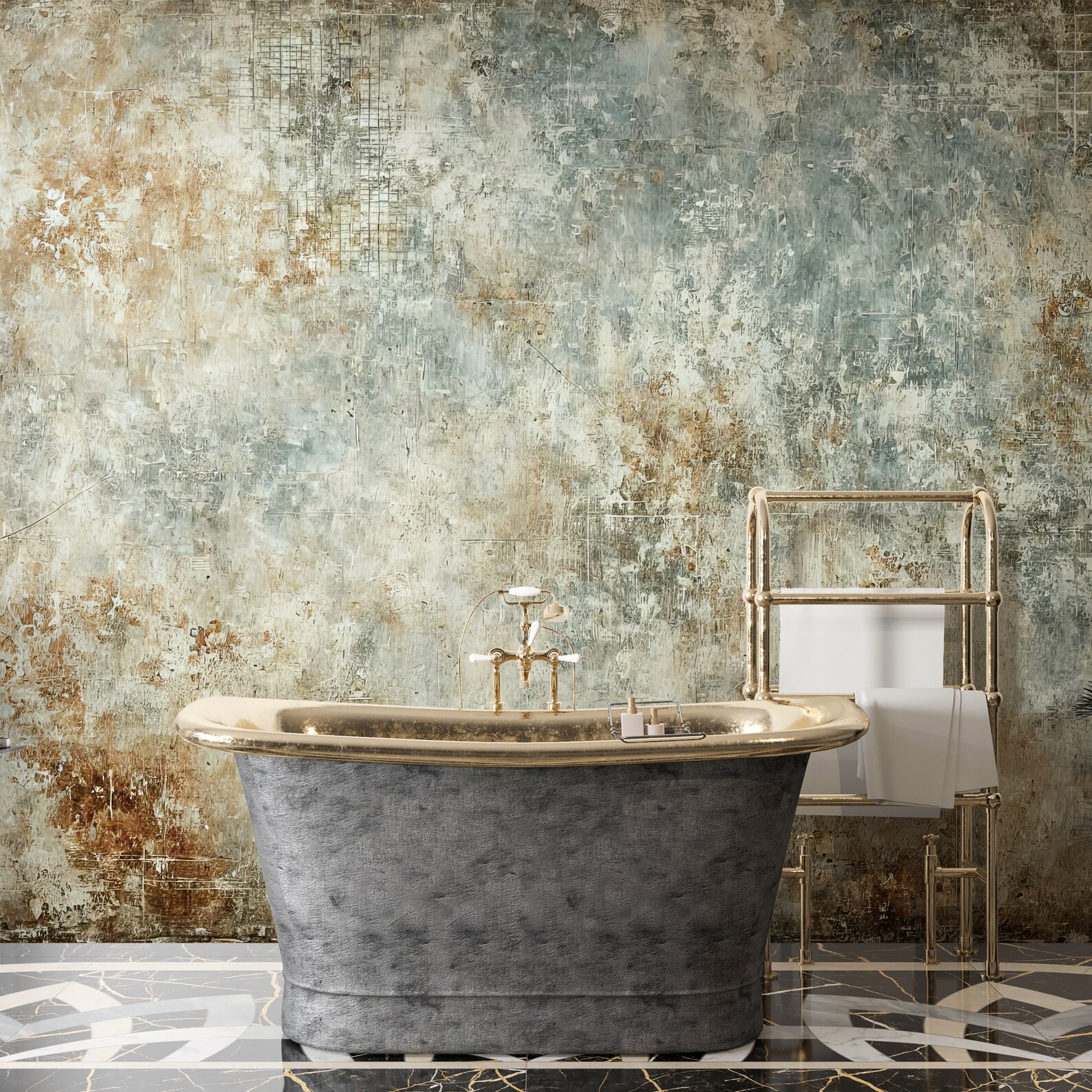 Vintage Plaster Textured Wallpaper, Minimal Living Room and Bedroom ...