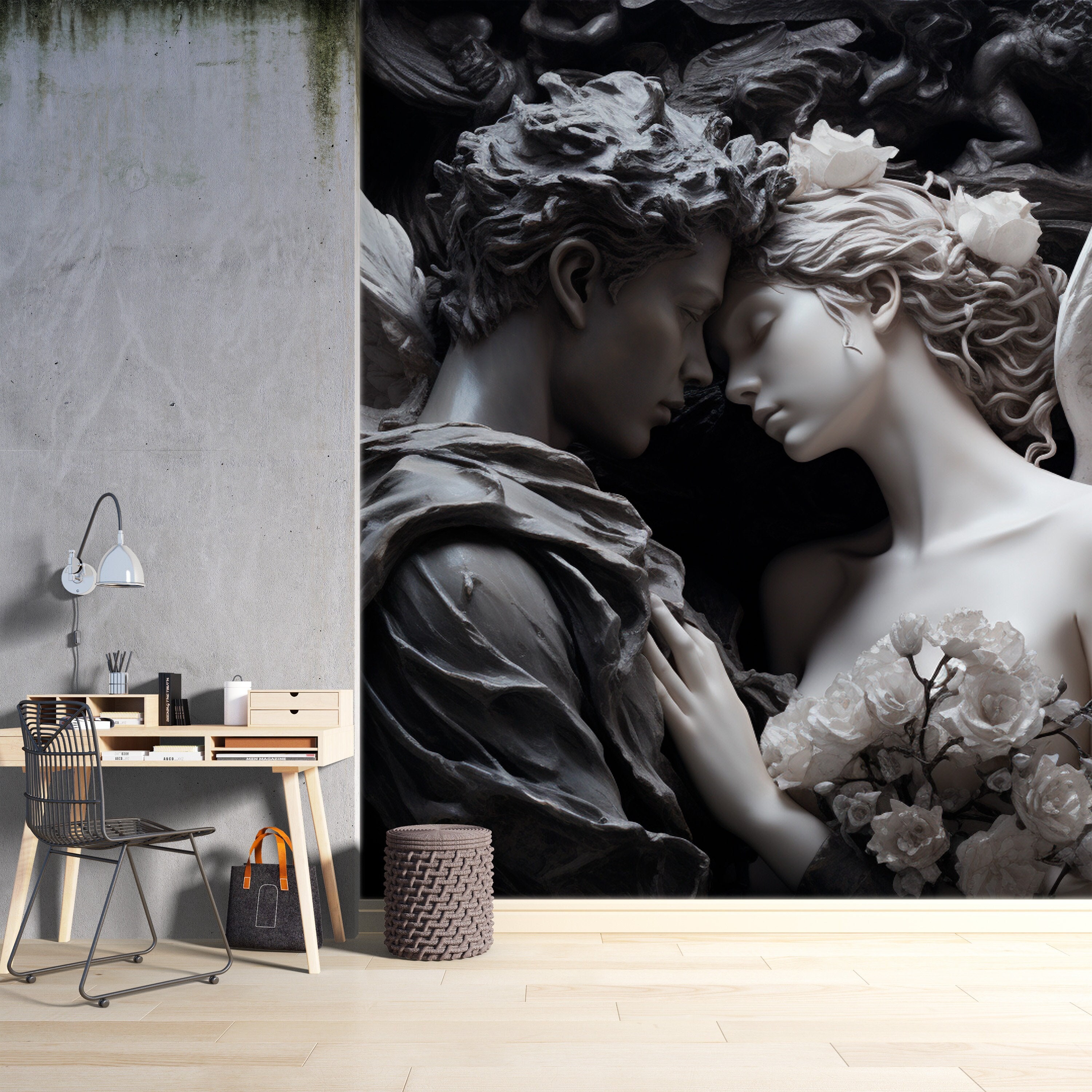 Amor und Psyche Wallpaper, Wand Kunst Poster mit Römischer Mythologie ...