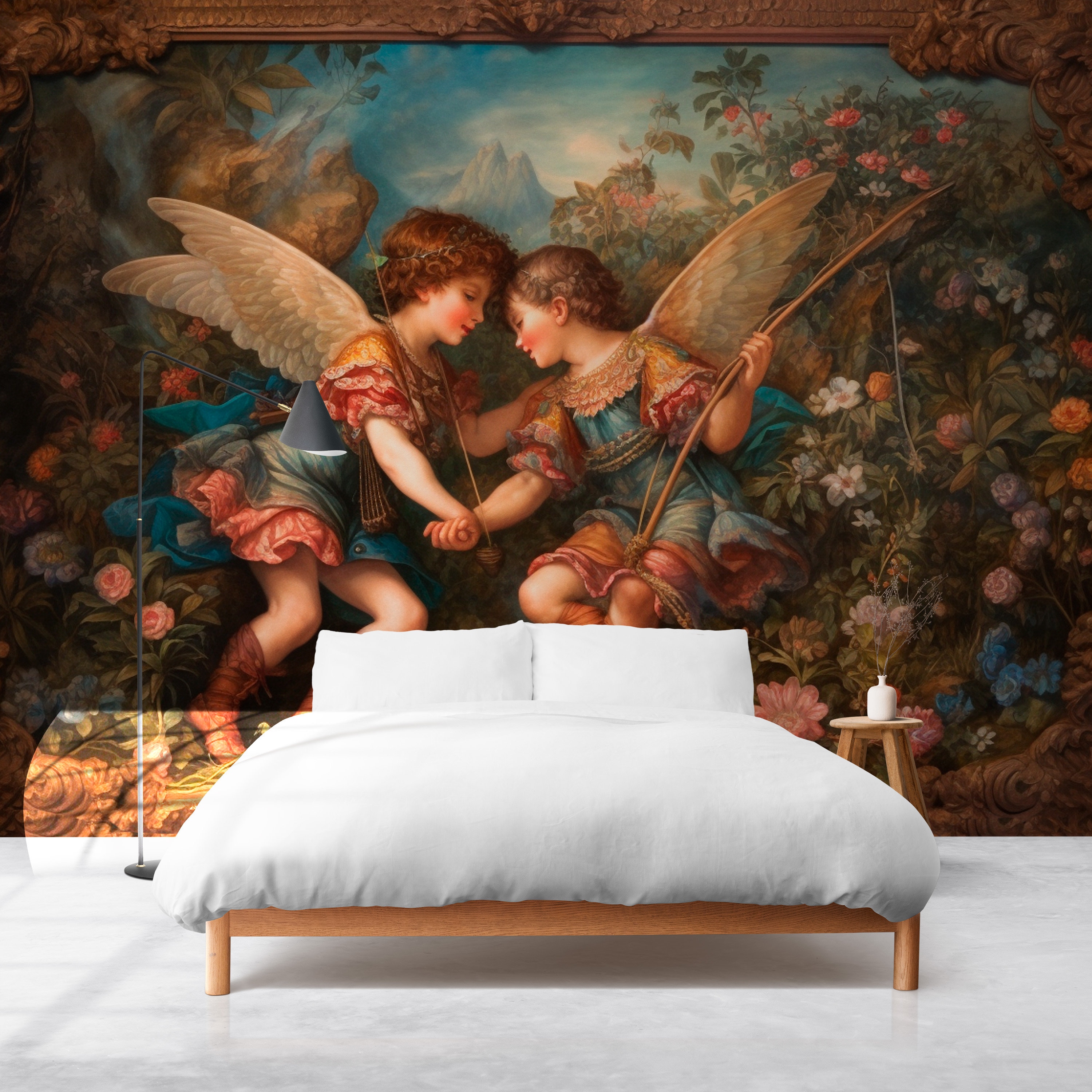 Greek Mythology Eros and Psyche Wallpaper, for Living Room, Bedroom and ...