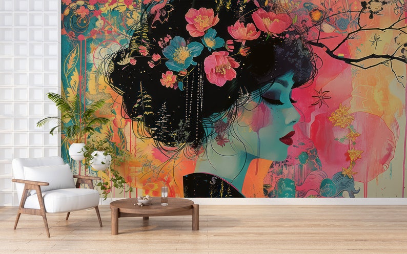 Female Beauty Salon Wallpaper, Wall Mural for Hairdresser, Beauty ...
