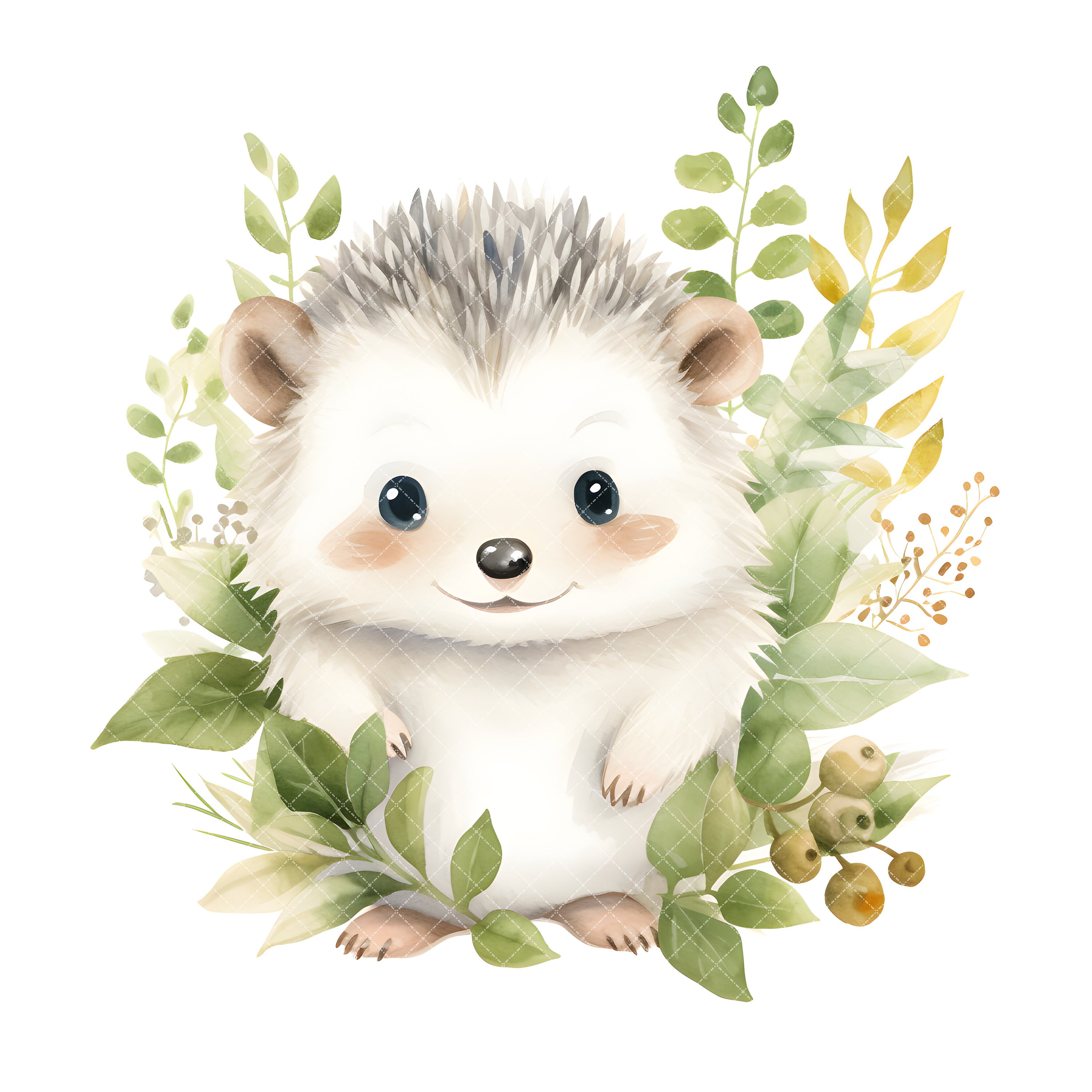 Cute Hedgehog Clipart Watercolor Cute Hedgehog Watercolor - Etsy