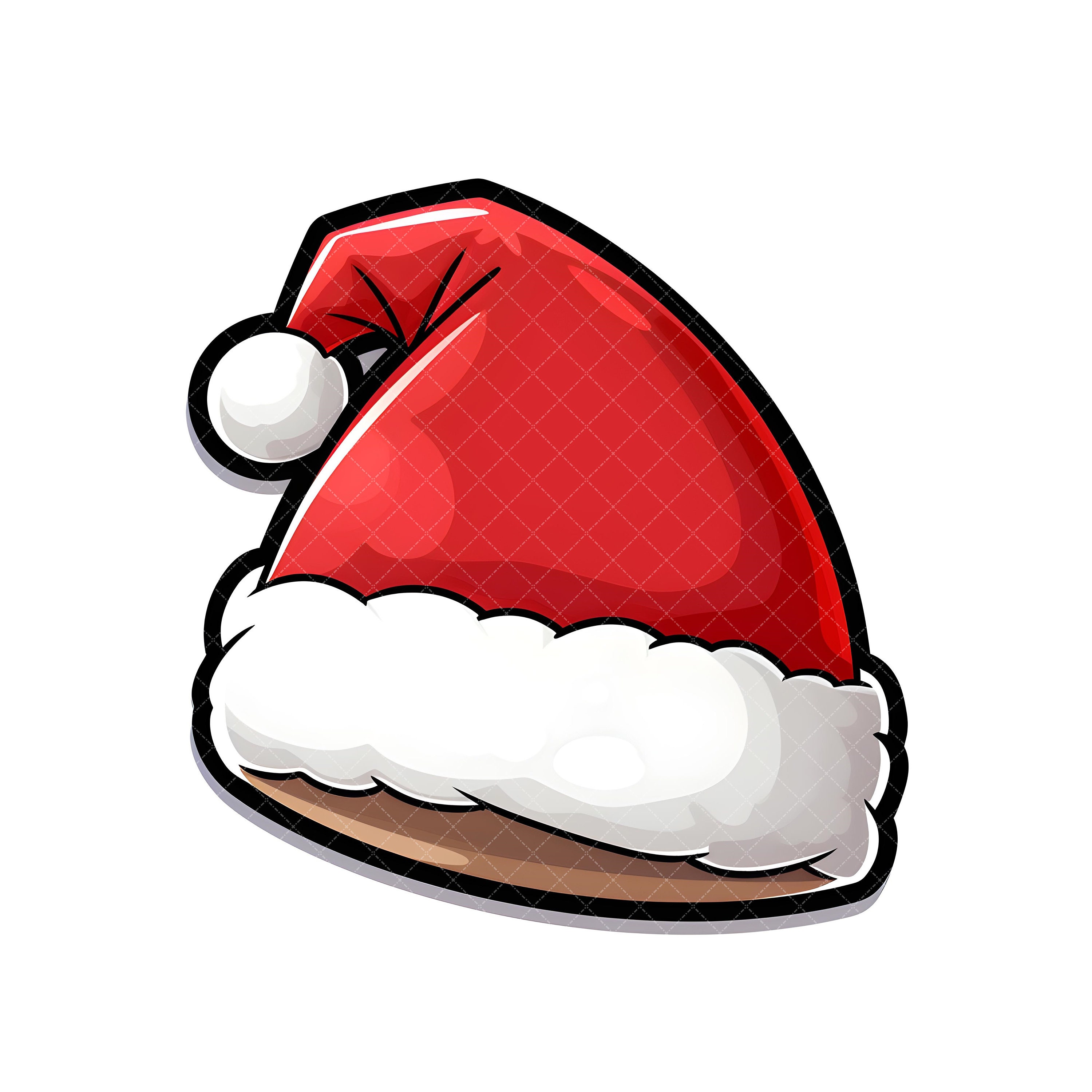 Santa Hat Clipart Watercolor Santa Hat Christmas Clipart Hat Clipart ...