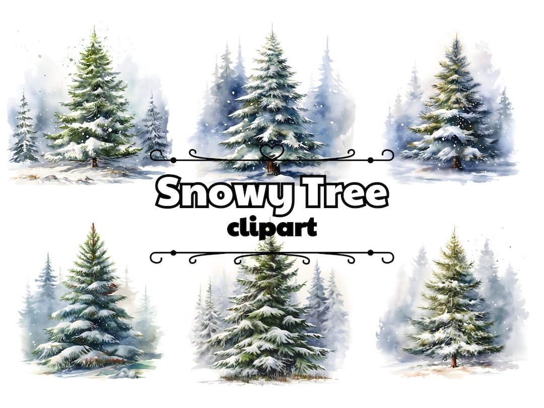 Snowy Tree Clipart Snowy Tree Art Tree Clipart Snow Clipart Winter ...