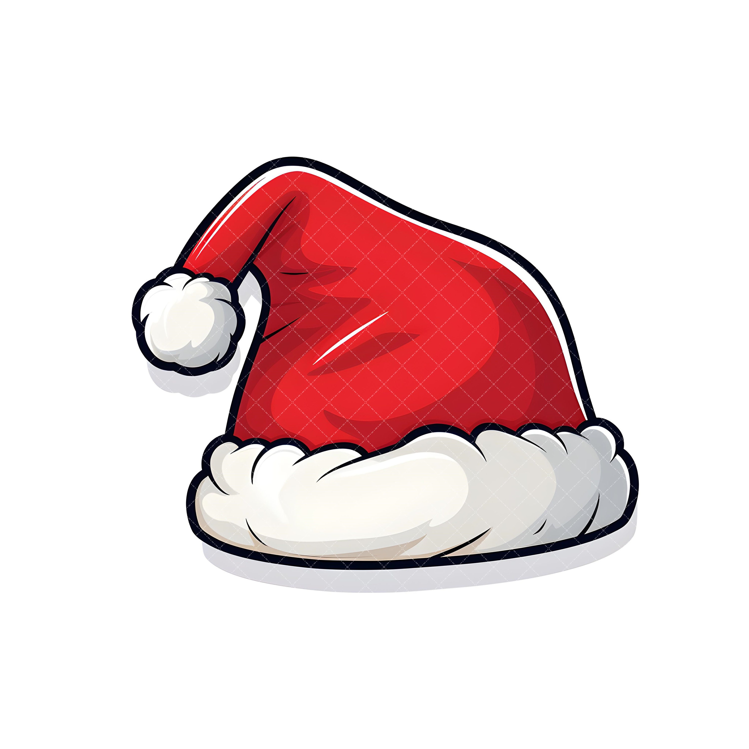 Santa Hat Clipart Watercolor Santa Hat Christmas Clipart Hat Clipart ...