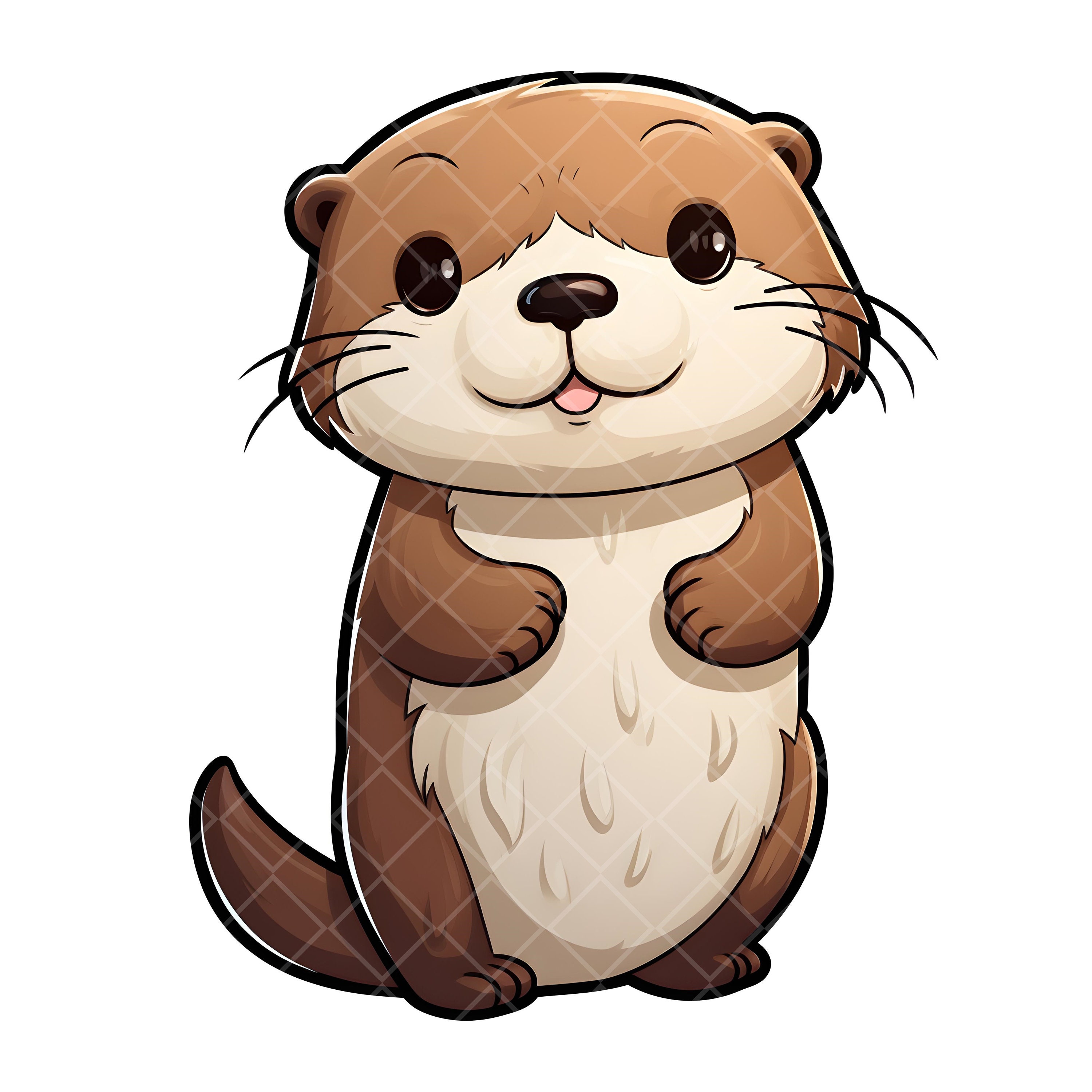 Otter Clipart Cute Otter Clipart Set Otter Art Children Art Otter ...