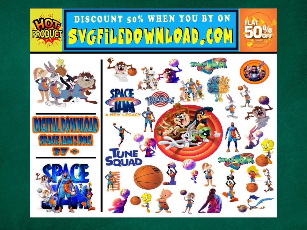 Design Hot-mega Svg Space Jam 2 Bundle Png Cartoon Png - Etsy