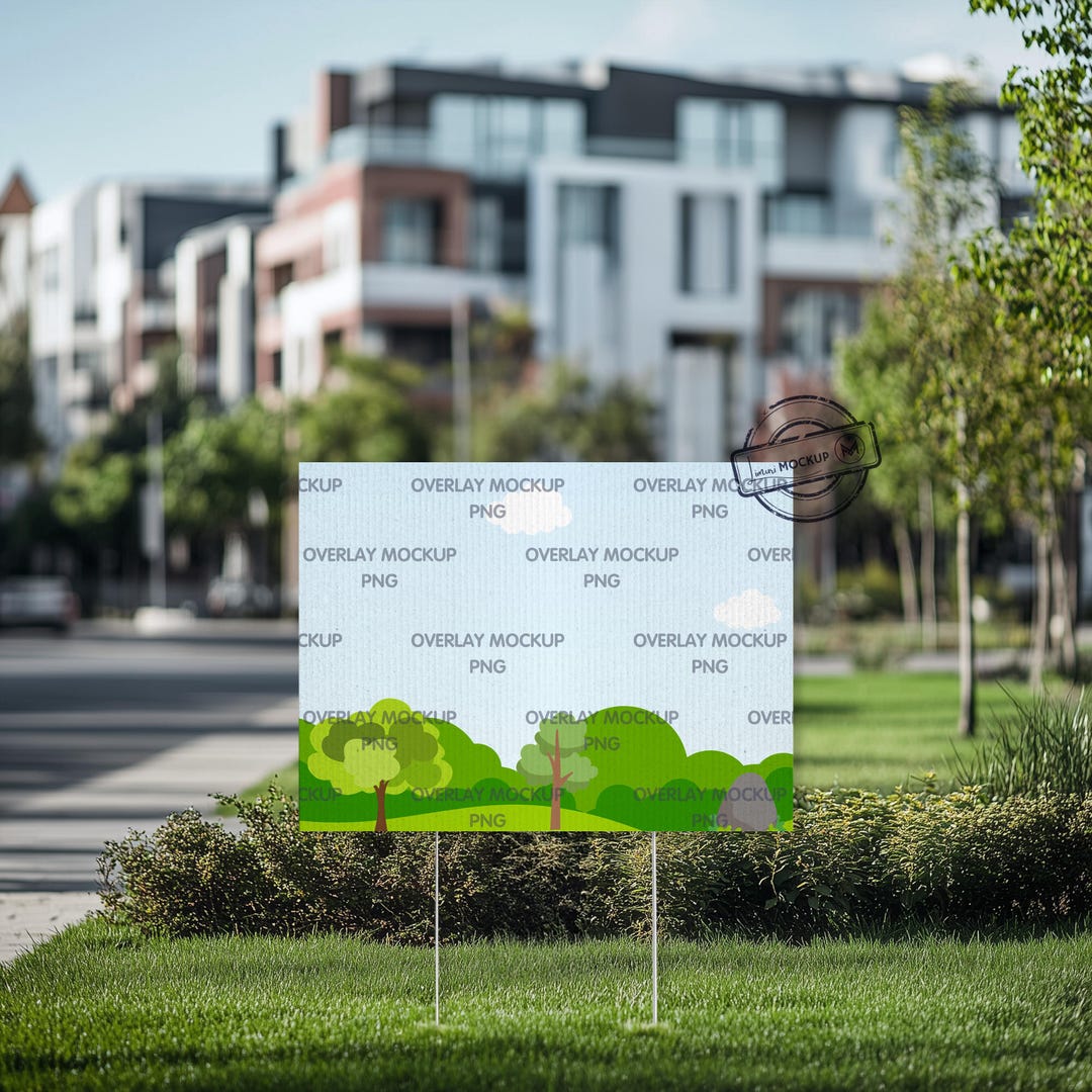 Yard Sign Mockup, Real Estate Sign Mockup, Yard Sign Template, Campaign ...