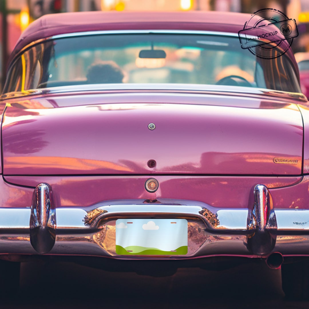 License Plate Mockup, Aesthetic Design for Car Plate, Plate Mockup, Car ...