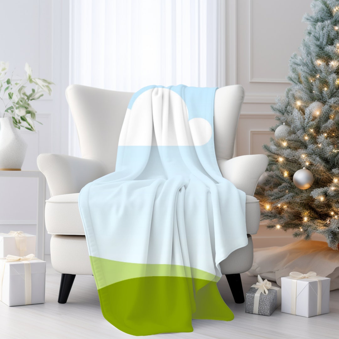Customizable Christmas Blanket Mockup With Transparent Overlay Ideal ...