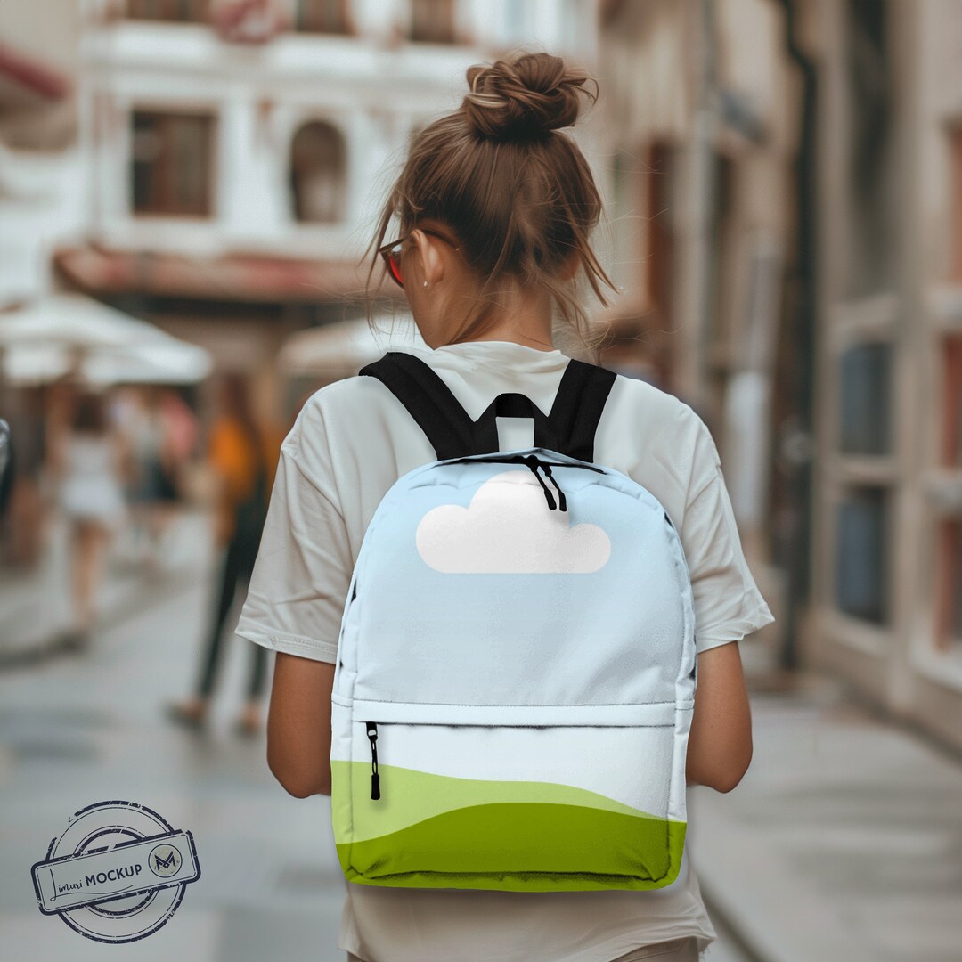 Customizable Backpack Mockup for Print on Demand Canva Compatible ...