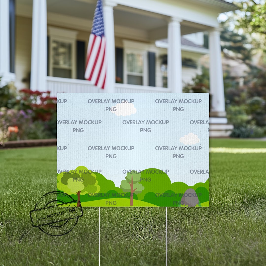 Yard Sign Mockup, Real Estate Sign Mockup, Yard Sign Template, Campaign ...