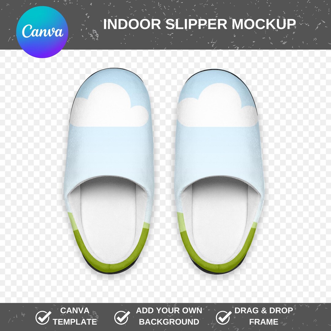 Mockup de chinelo interno, Mockup de sandálias deslizantes de ...