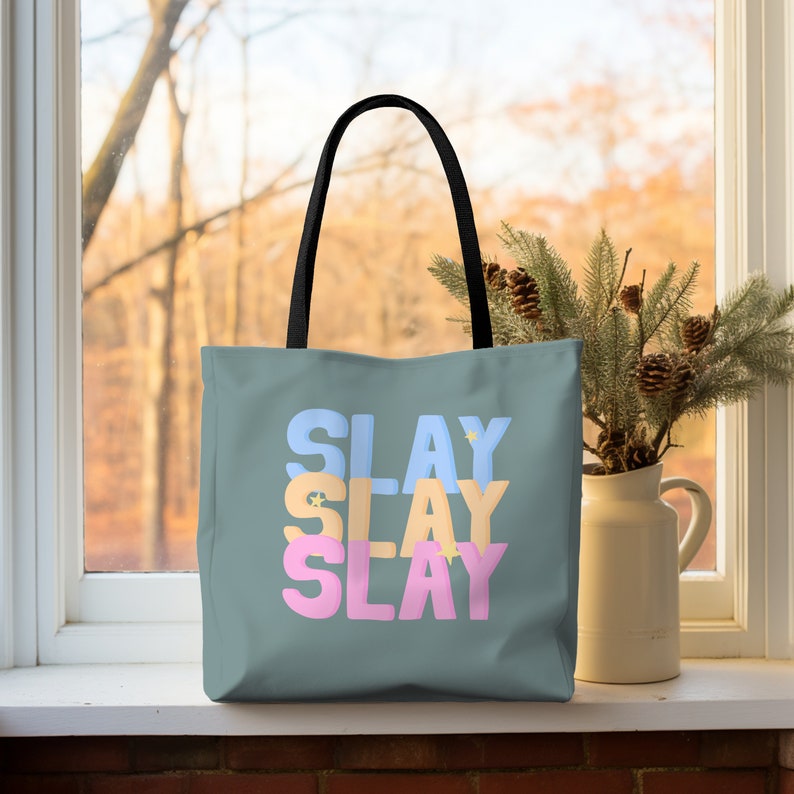 Printify Tote Bag Mockup Black Handle Medium Tote Mockup All - Etsy