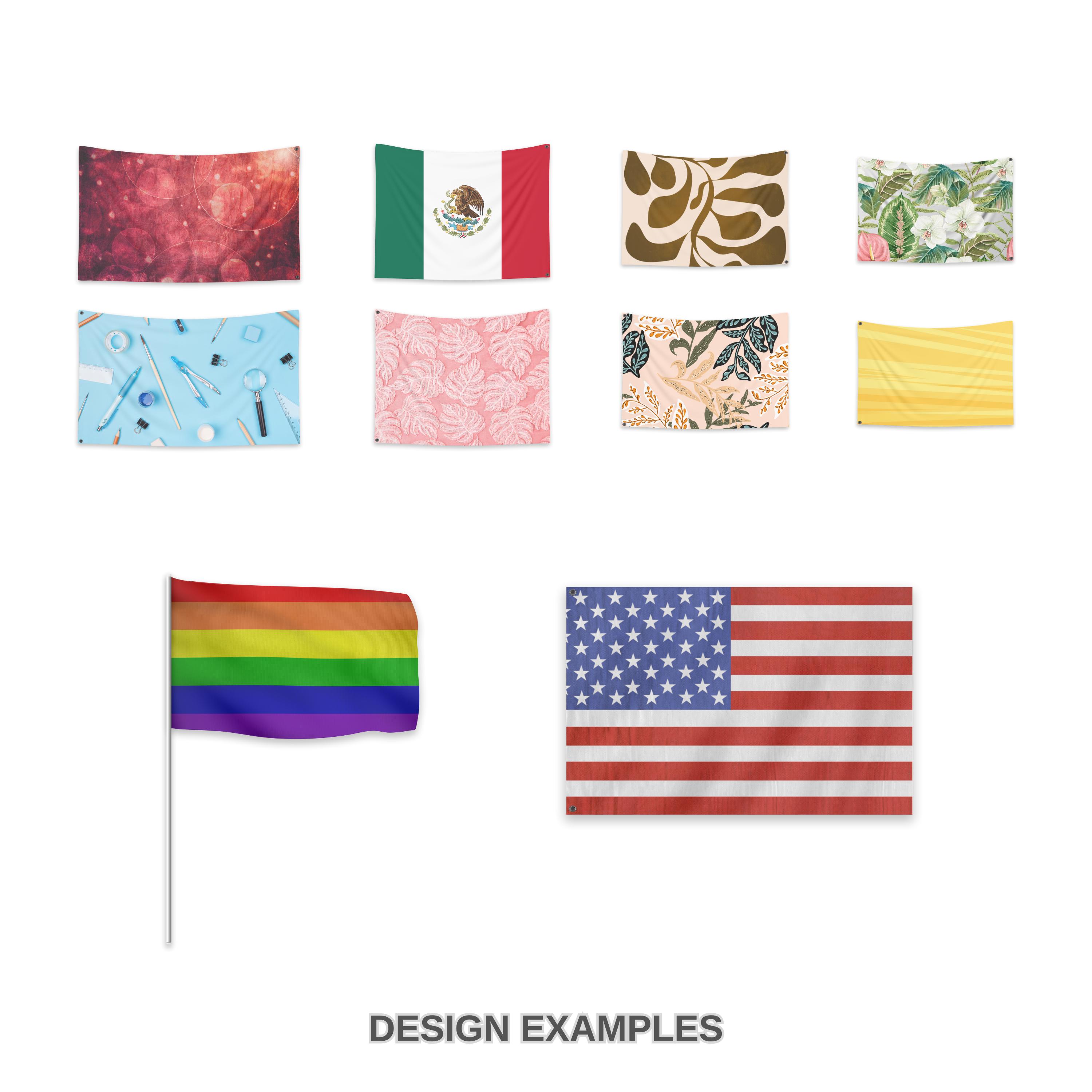 Double Sided Flag Mockup Set for Canva - Drag and Drop Design Template ...