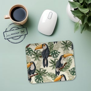 Professional Mouse Pad Mockup 9x8 - Canva Compatible - Mousepad Desk ...