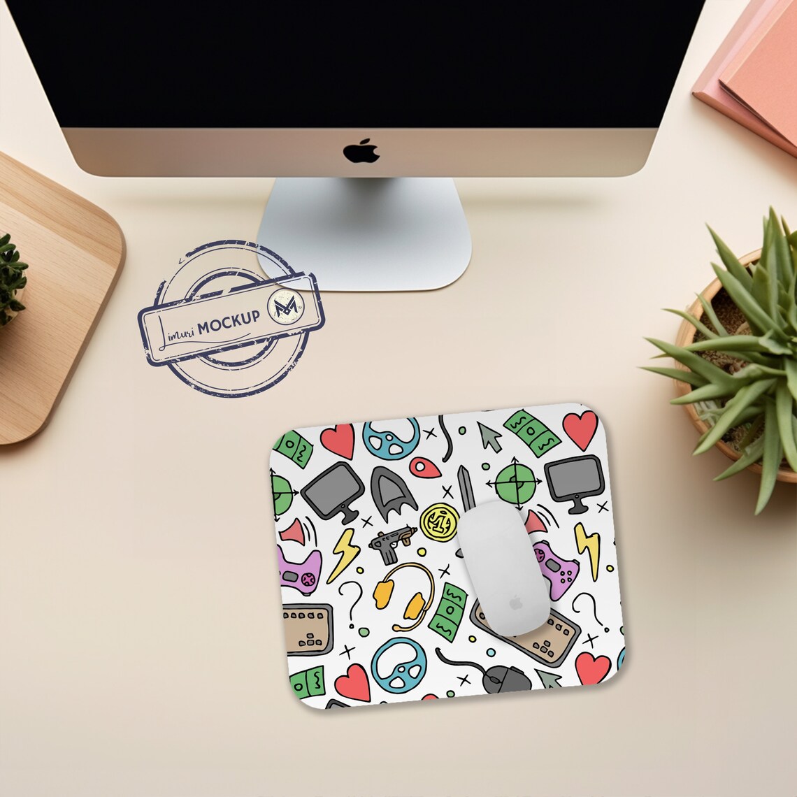 Mouse Pad Mockup 9x8 - Canva & Printify Compatible (PNG) - Etsy