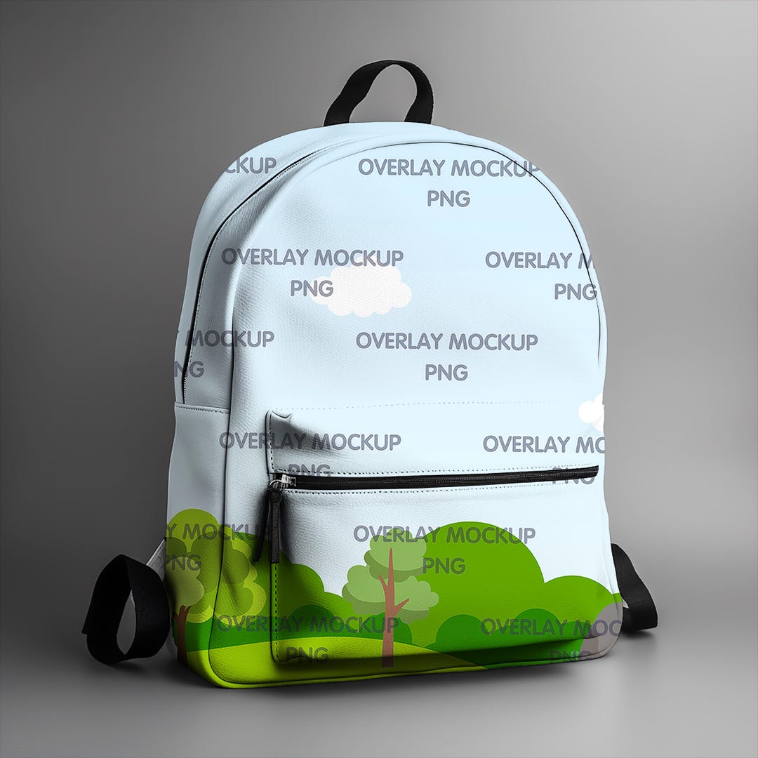 Sublimation Backpack Mockup: Easy-to-use Transparent Overlay for Canva ...