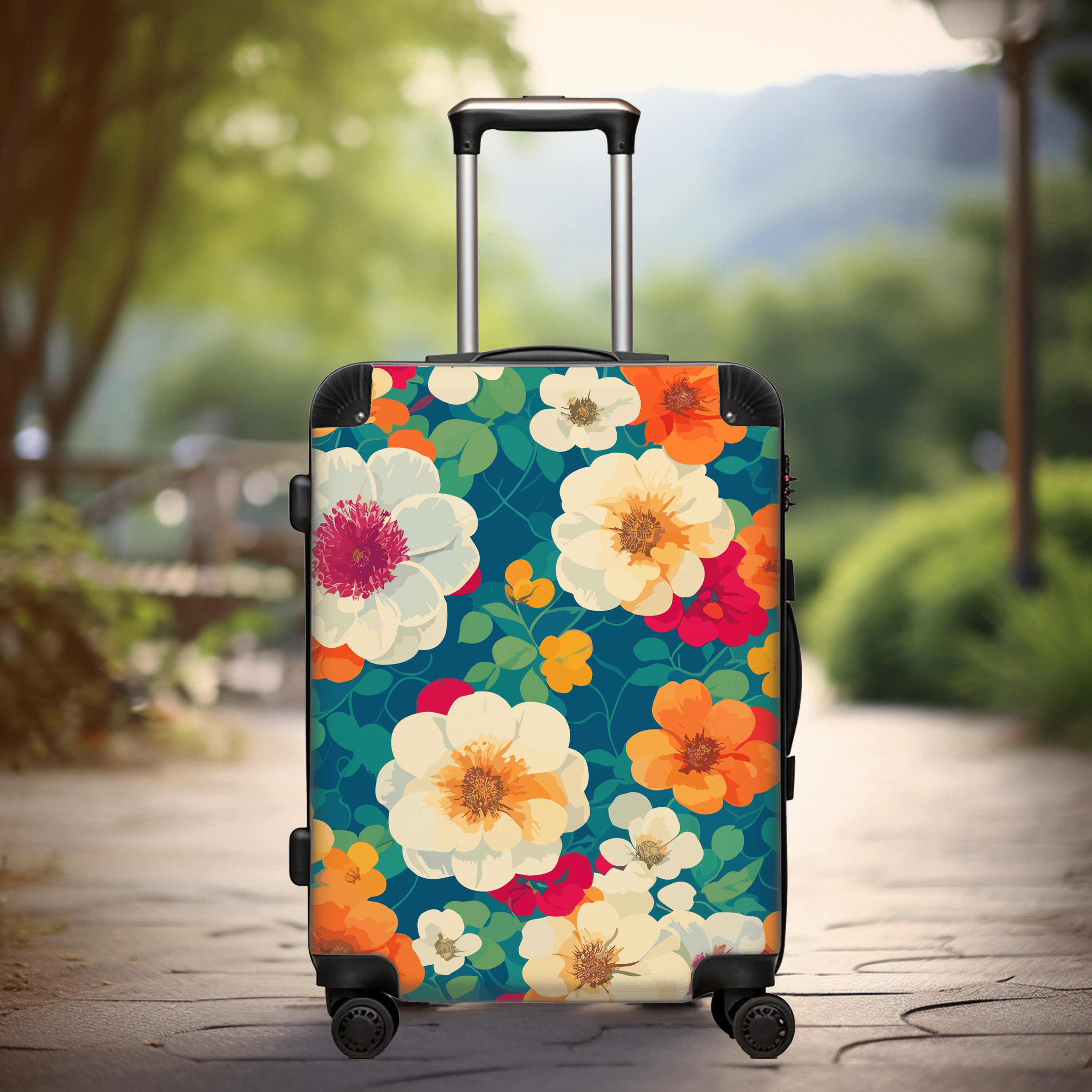 Customizable Suitcase Mockup for Print on Demand Showcase - Etsy