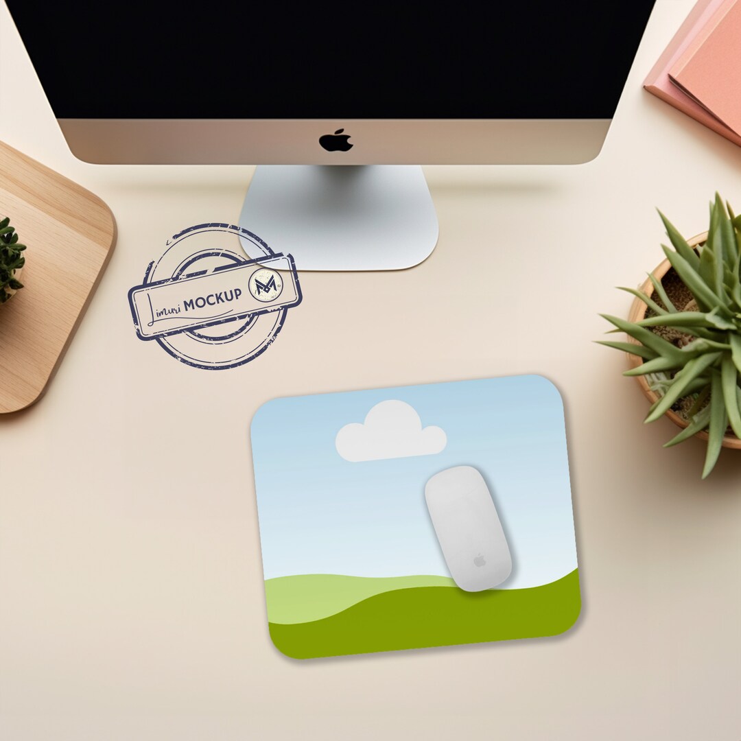 Professional Mouse Pad Mockup 9x8 - Canva Compatible - Mousepad Desk ...