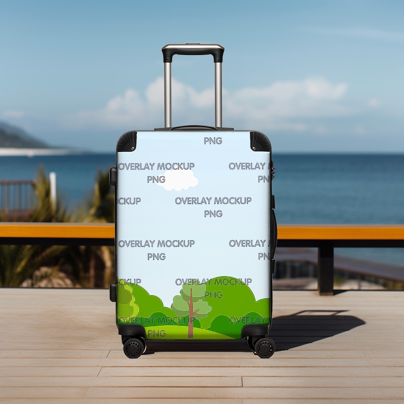 Customizable Suitcase Mockup for Print on Demand – Showcase Your Unique ...
