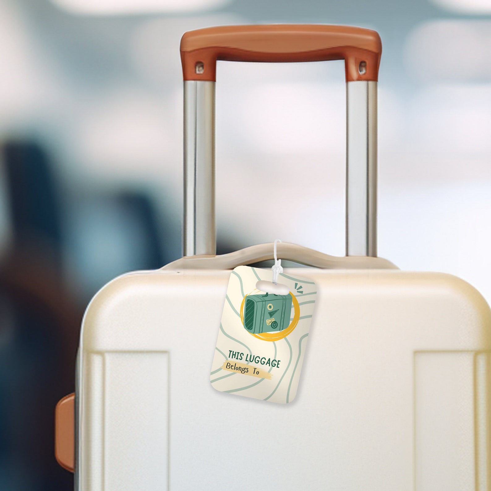 Luggage Tag Mockup - Canva Compatible Name Tag (PNG Overlay) - Etsy