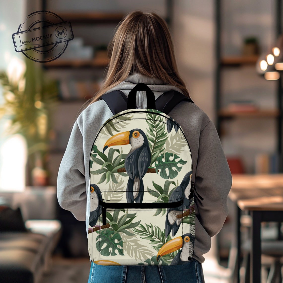 Customizable Backpack Mockup for Print on Demand | Canva Compatible ...