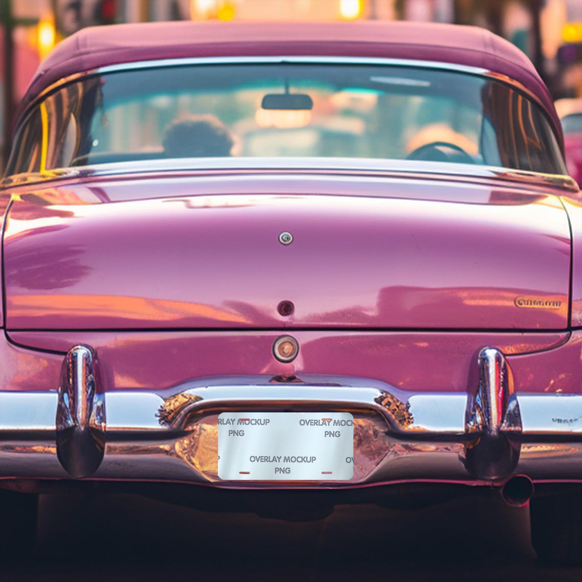 Aesthetic License Plate Mockup, Car Design Overlay (PNG) - Etsy