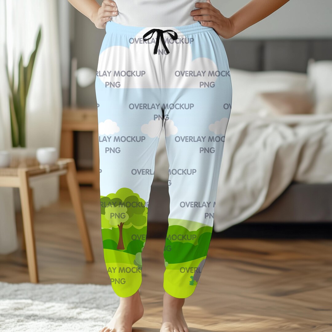 Pajama Pants Mockup, All-over-print Design, PNG File - Etsy