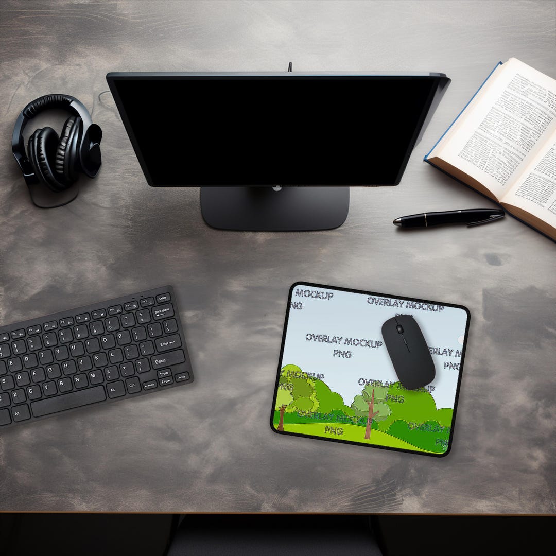 9x7 Mouse Pad Mockup - Canva Compatible Desk Pad (PNG Overlay) - Etsy