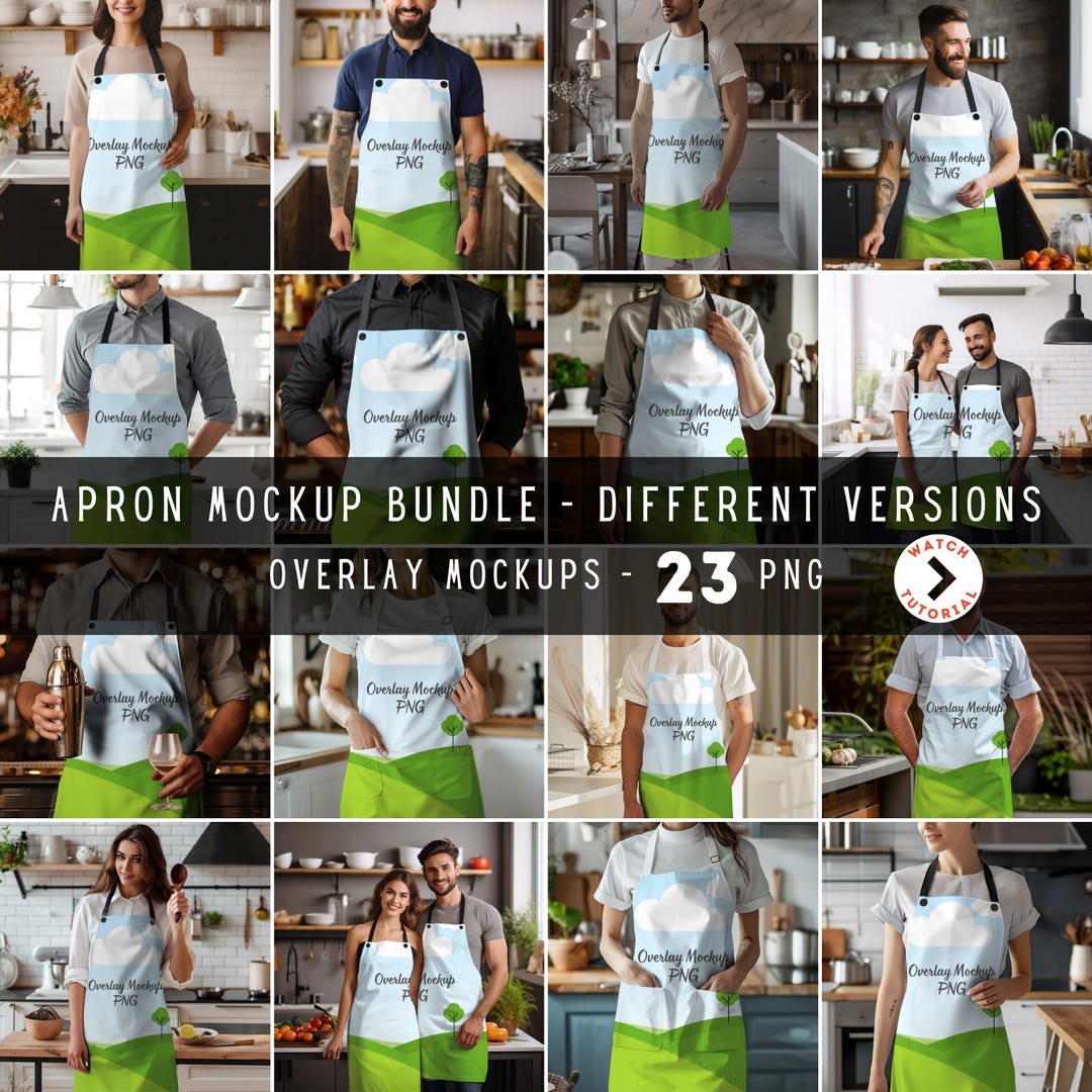 AOP Apron Mockup - Mockup Bundle - Overlay - Perfect for Canva Creations - Etsy