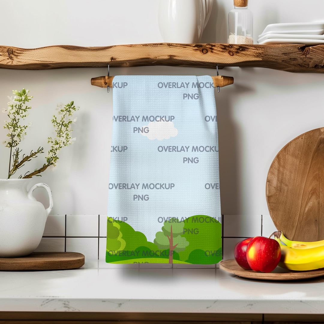 Mockup de pano de prato, mockup de pano de cozinha, mockup de pano de ...