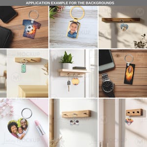 Dye Sublimation Keychain Mockup Bundle, Keys Mockup, Tag Mockup, Drag ...