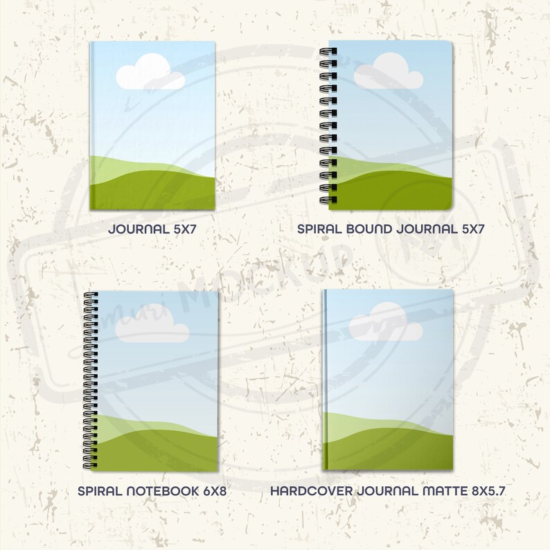 Customizable Notebook and Journal Mockup Bundle With Drag-and-drop ...