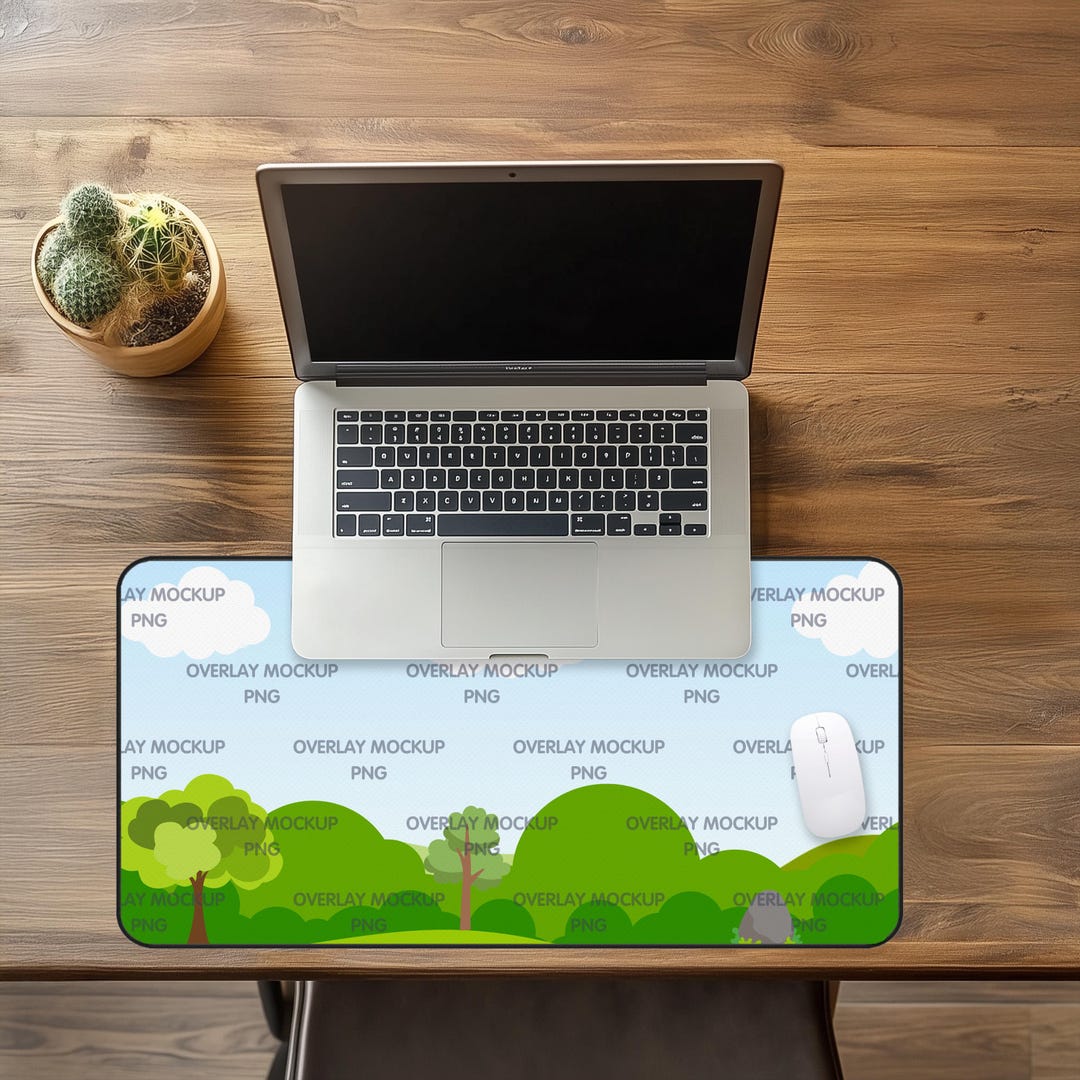 Desk Mat Mockup | 16x32 Inches Desk Mat Mockup | Mousepad Mockup ...