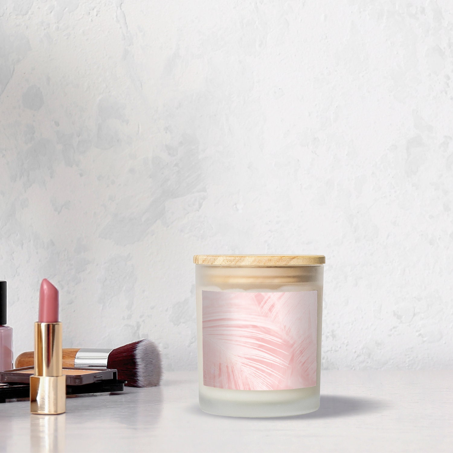 Frosted Glass Candle Mockup Bundle, Canva Template - Etsy