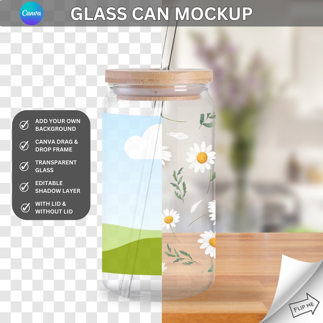 Sipper Glass Mockup, Glass Can Mockup, Libbey Glass Can Mockup, Glass ...