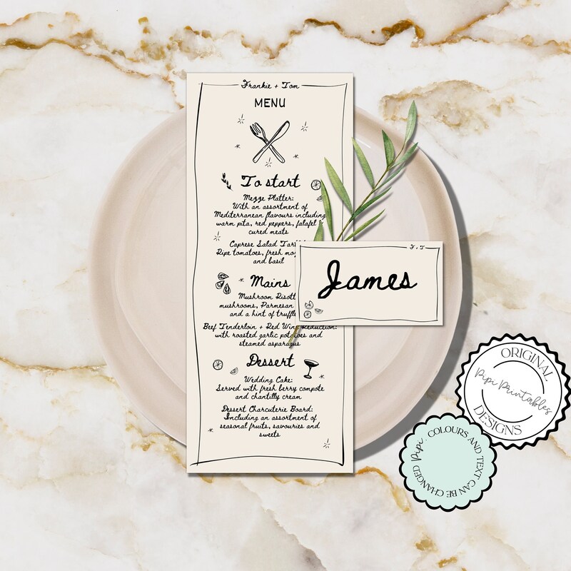 Menu - Etsy