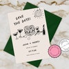 Illustrated Wedding Invitation Template Old Money Scribble ...