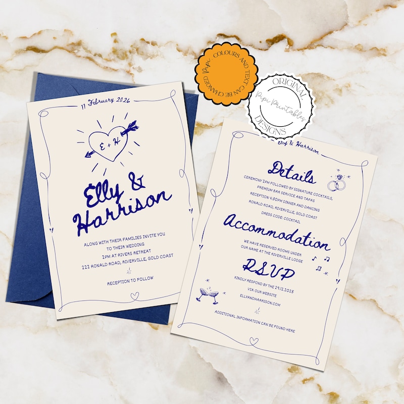Unique Wedding Invite - Etsy