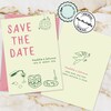 Illustrated Wedding Invitation Template Old Money Scribble ...