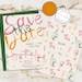 Illustrated Save the Date Printable Template Hand Drawn Illustrations ...