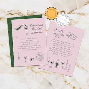 Scribble Illustrations Bridal Shower Invitation Template Hand Drawn ...