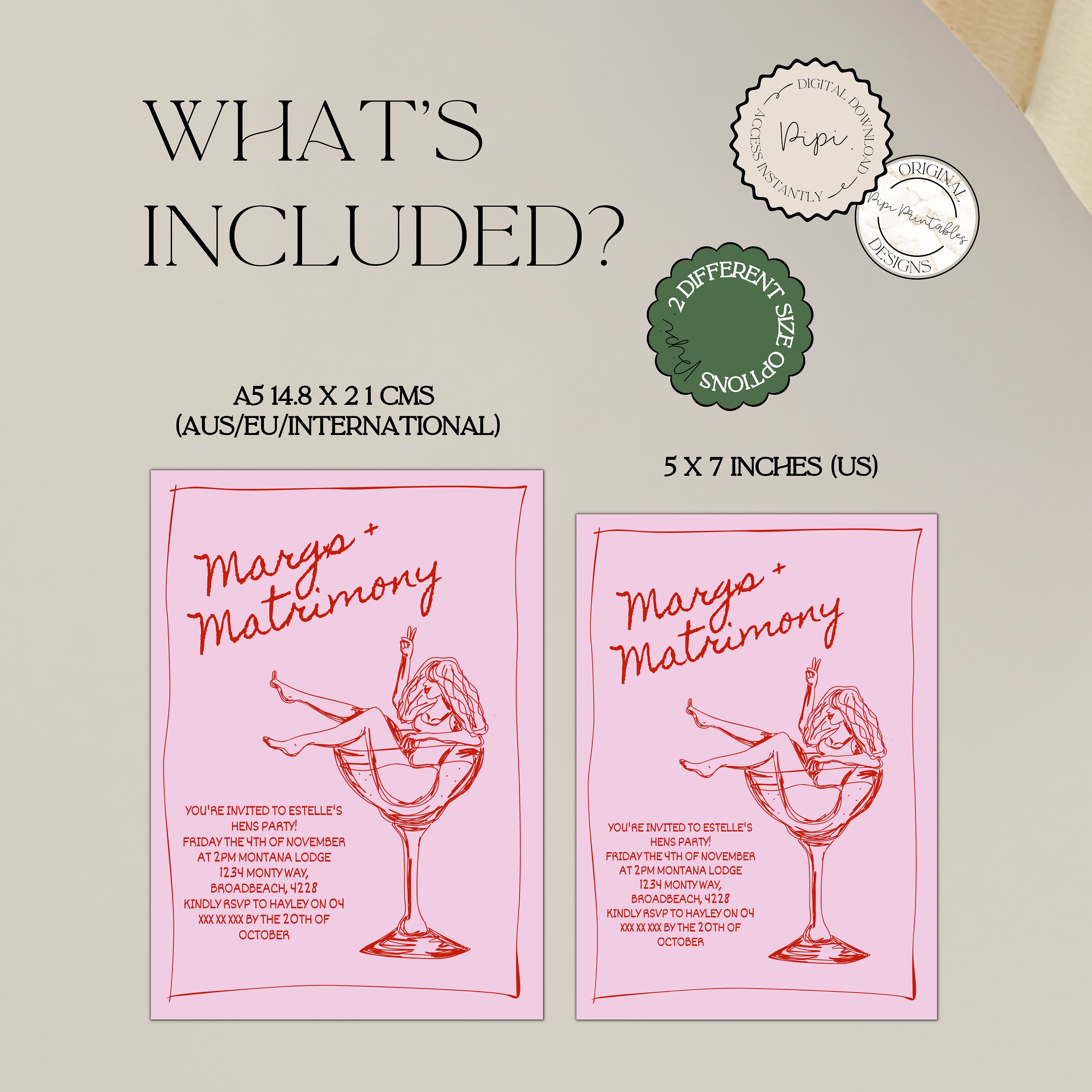 Margs and Matrimony Illustrated Bachelorette Party Weekend - Etsy Australia