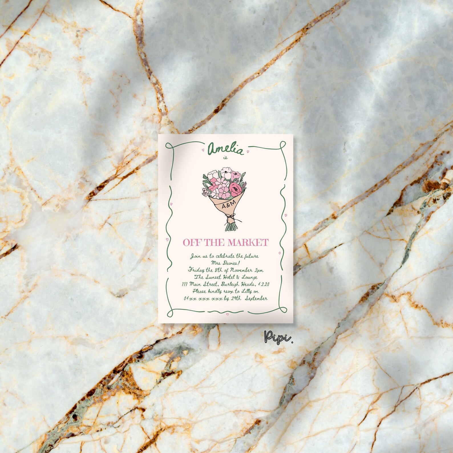Farmers Market Themed Bridal Shower Invitation Template Fresh off the ...