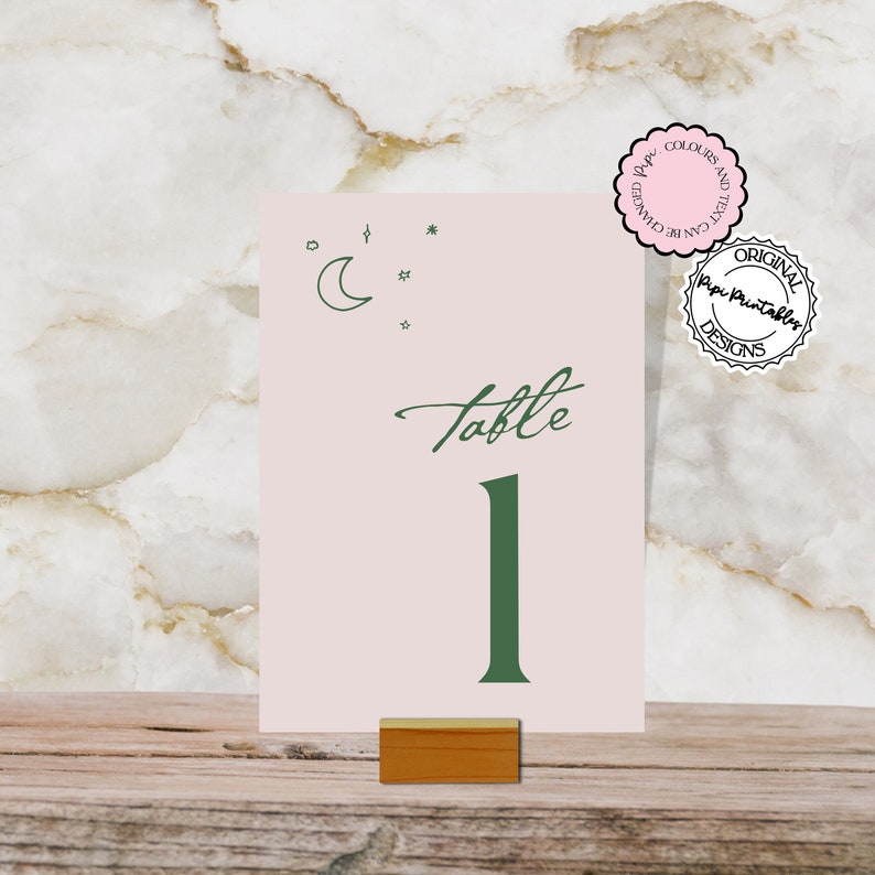 Wedding Table Numbers Template Hand Drawn Cute People Scribble ...