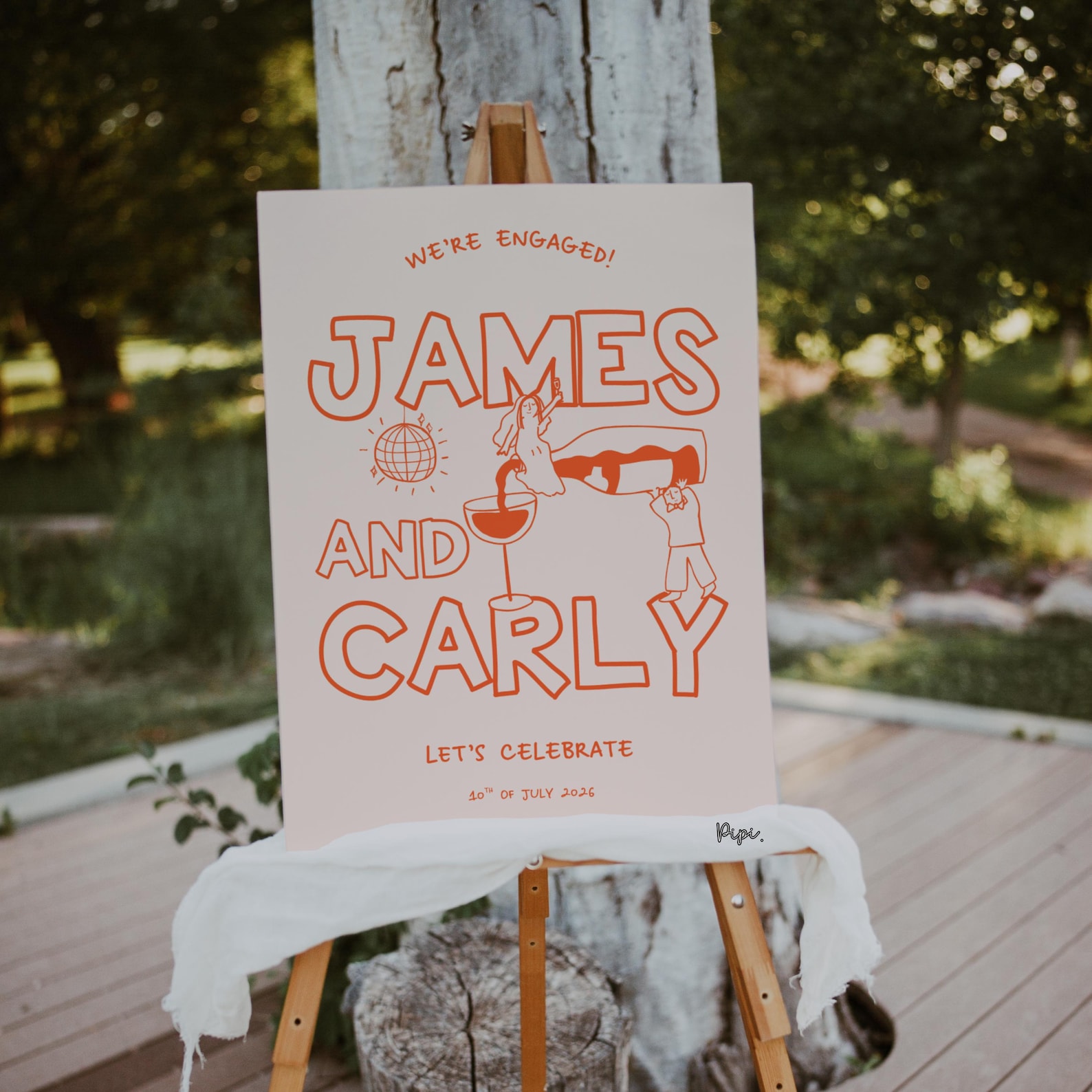 Colorful Engagement Party Welcome Sign - Etsy