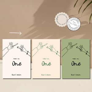 Illustrated Wedding Table Numbers Template Hand Drawn Cute Quirky ...