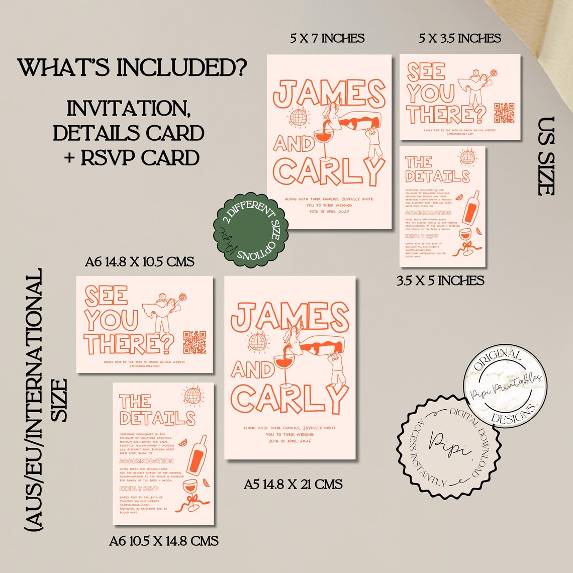 Handwritten Wedding Invitation Template Hand Drawn Scribble ...